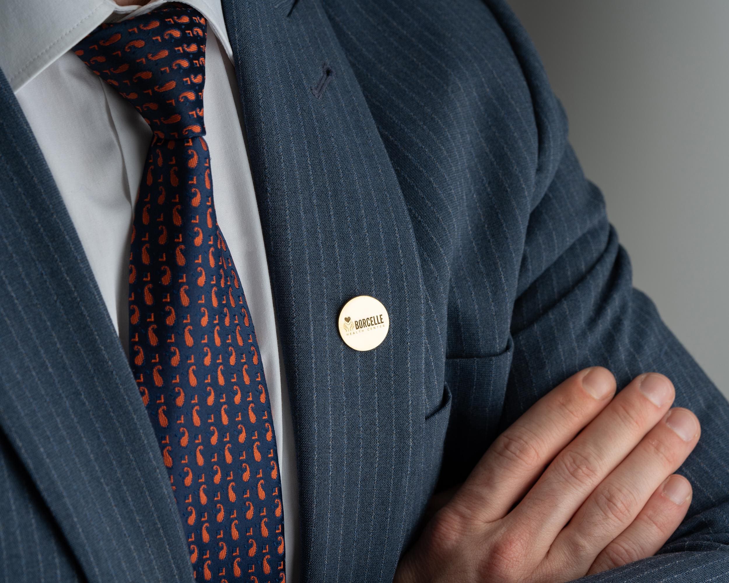 Personalized Company Logo Brooch Pin, Engraved Logo Lapel Pin, Custom ...