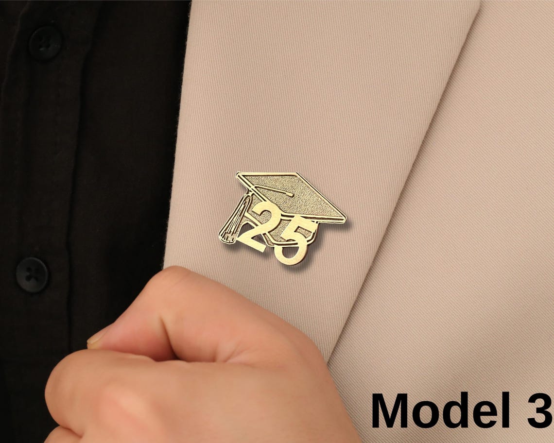 Class of 2025 Lapel Pin, Custom Graduation Brooch, School Logo Badge - Etsy
