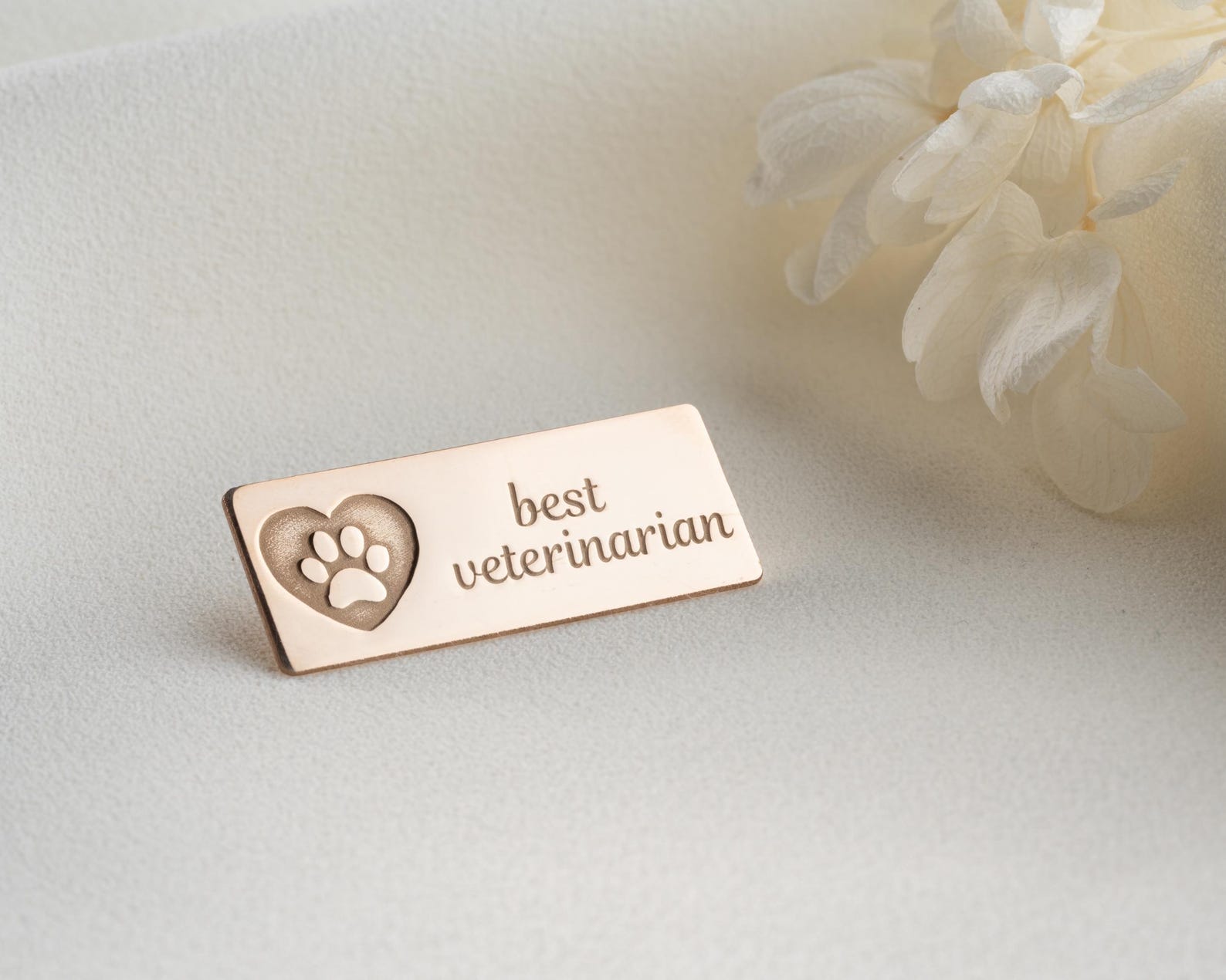 Personalized Sterling Silver Nameplate Lapel Pin, Professional Collar ...