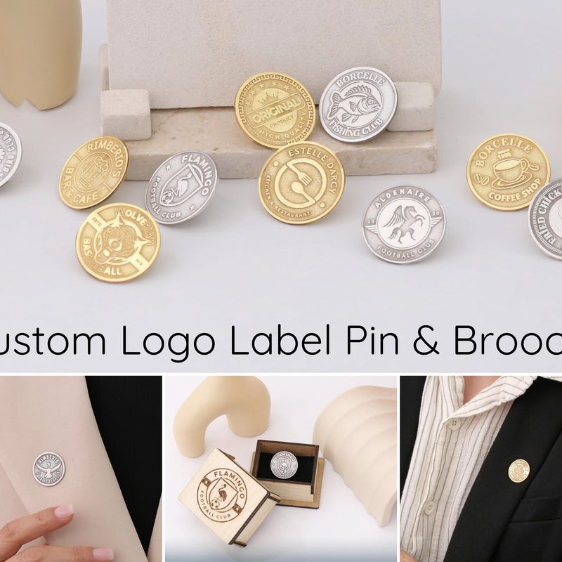 Custom Logo Jacket Pin - Etsy
