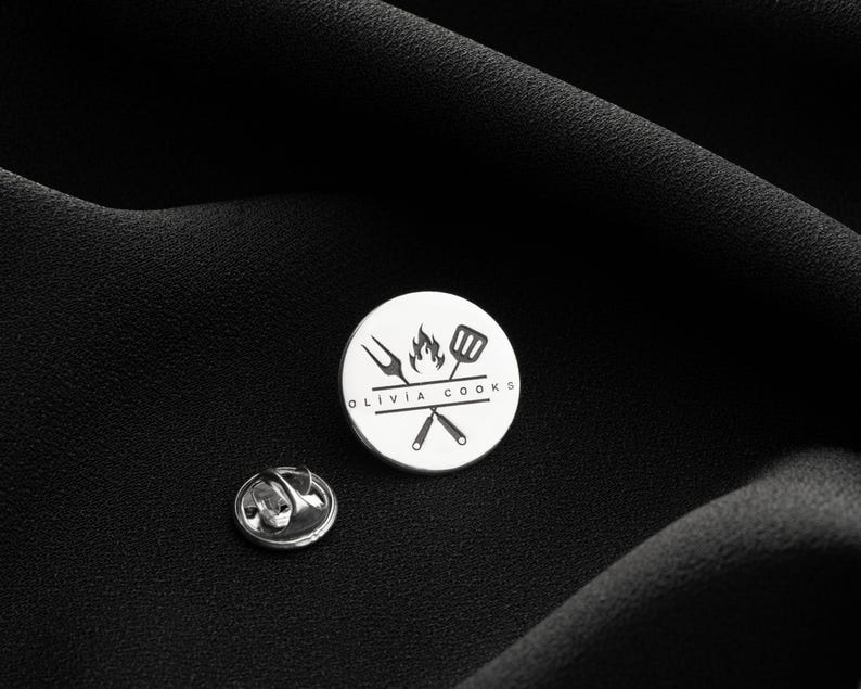 Personalized Company Logo Brooch Pin, Engraved Logo Lapel Pin, Custom ...