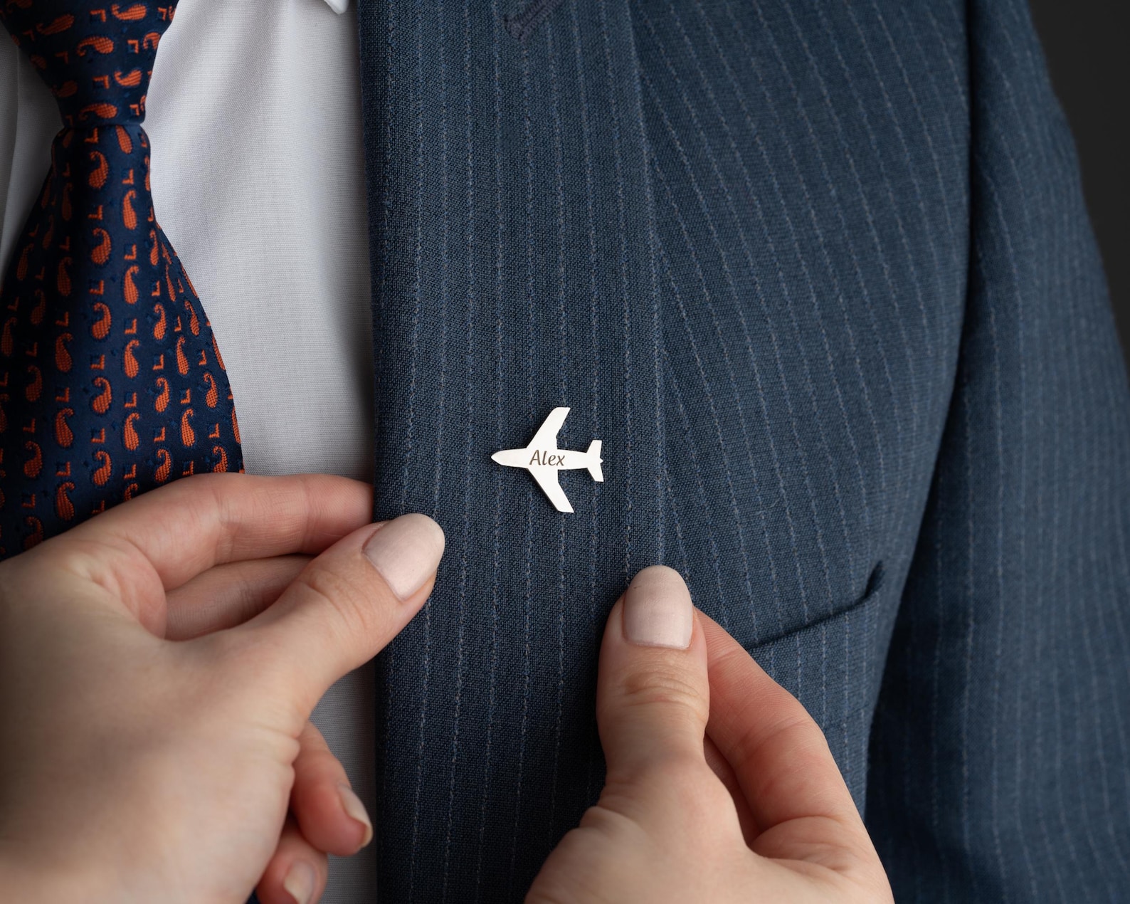 Airplane Lapel Pin, Flight Attendant Jacket Collar Logo Pin, Custom ...