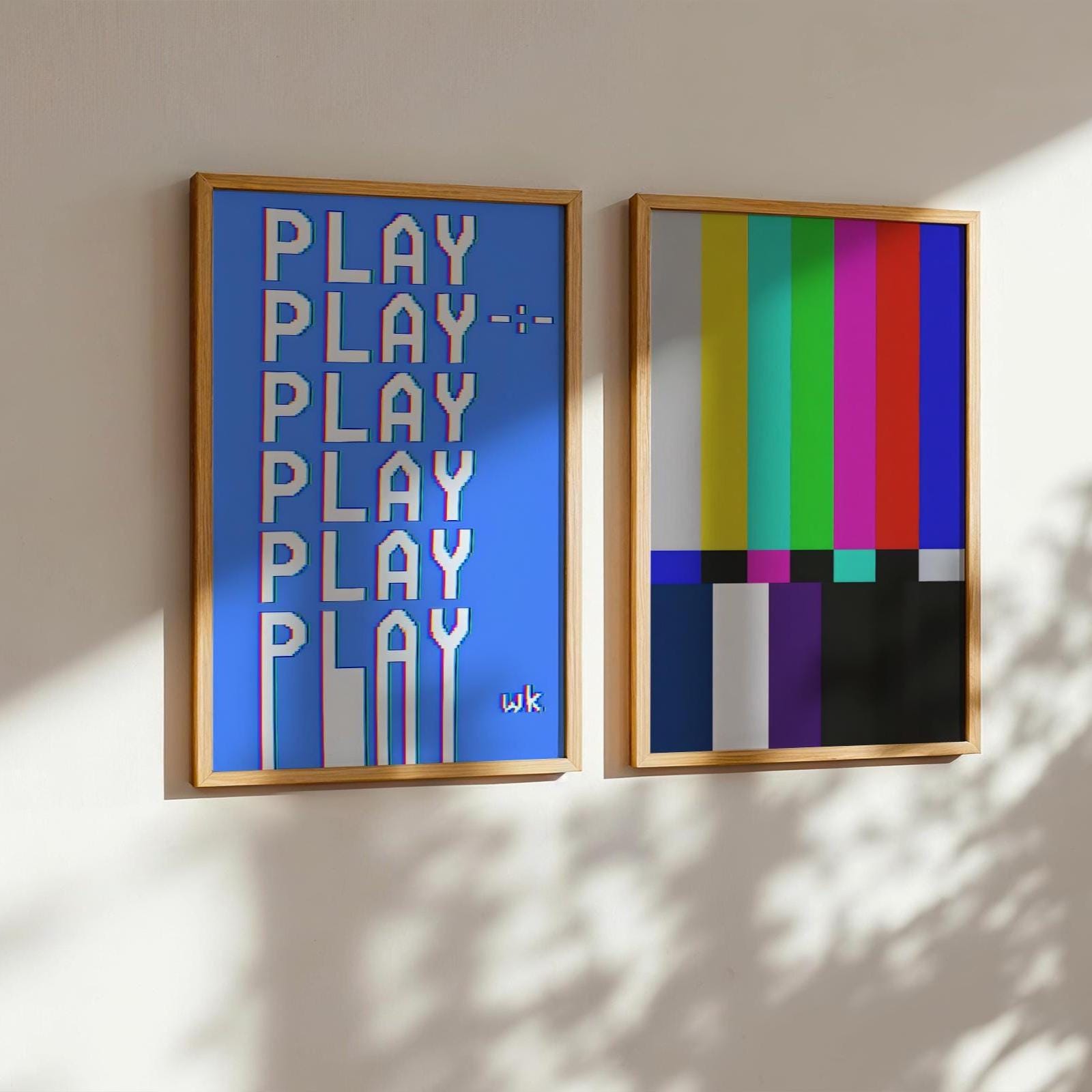 SMPTE Color Bars Poster: Retro TV Test Pattern, Macintosh Computer Art ...