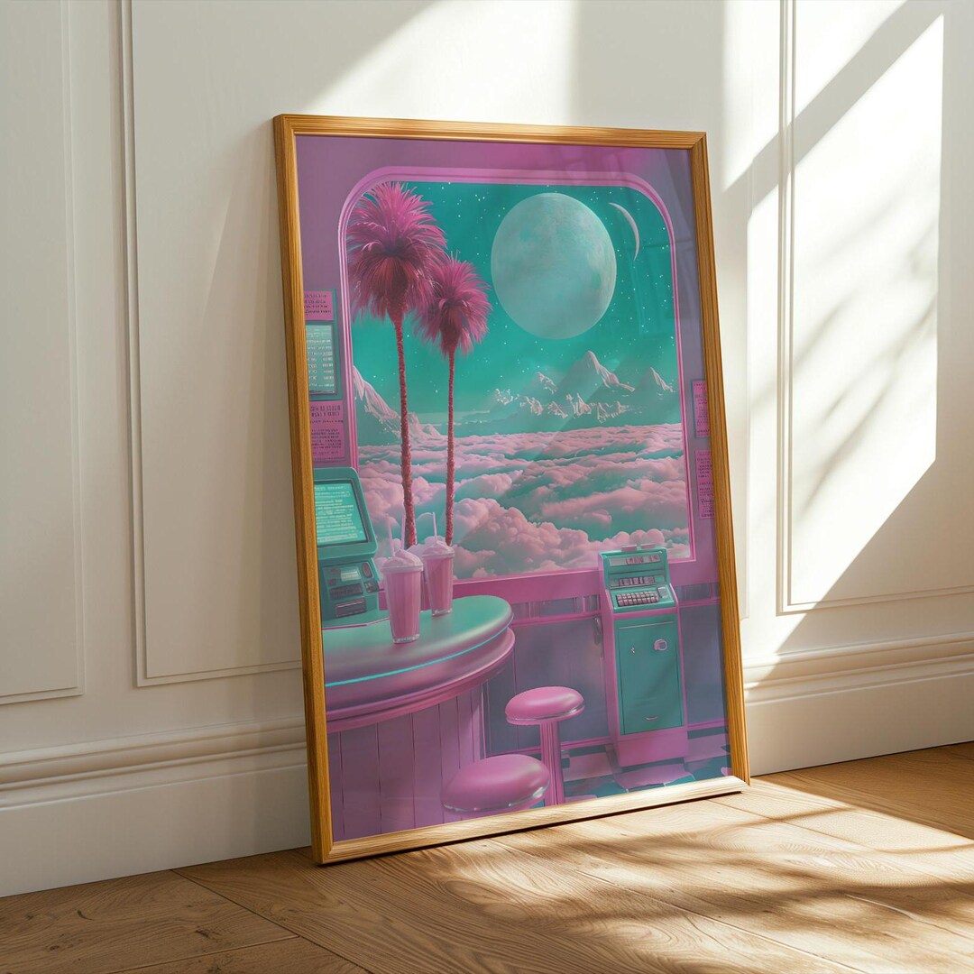 Hiroshi Nagai Vaporwave Wall Art, Aesthetic Synthwave Poster, Retrowave ...