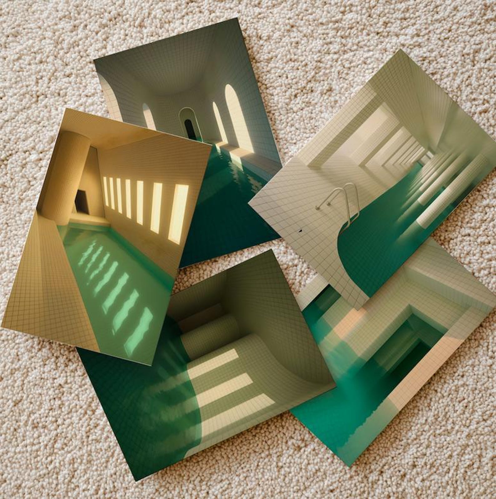 Liminal Space Pool Room Poster: Eerie Vaporwave Art - Etsy