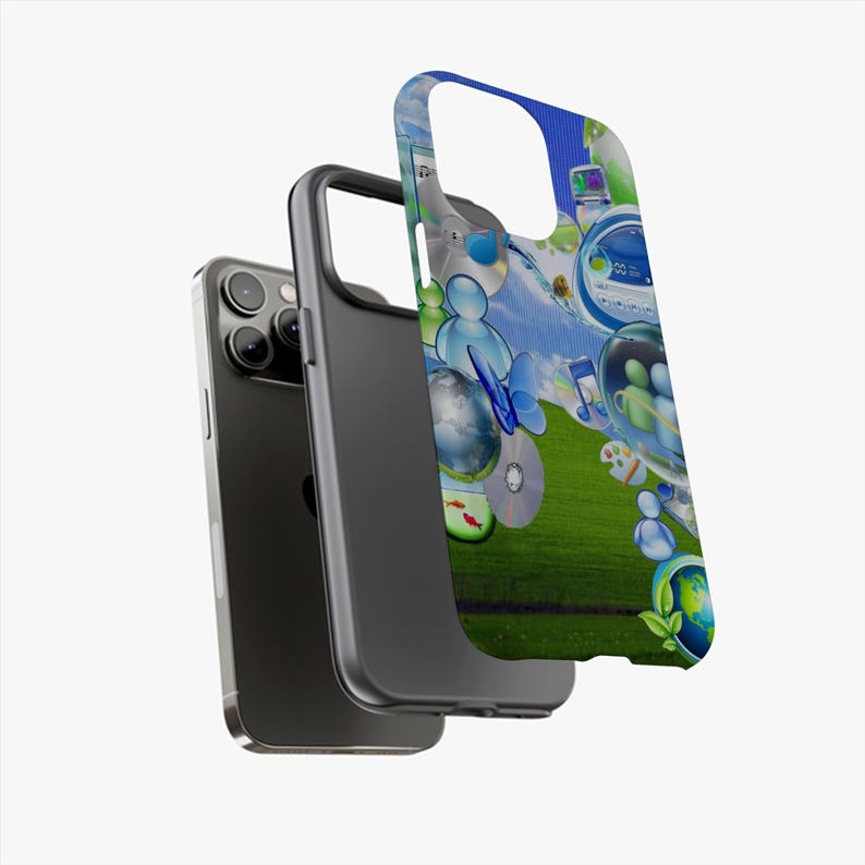 Frutiger Aqua Phone Case, Early 2000s Aesthetic, Tough iPhone Case ...