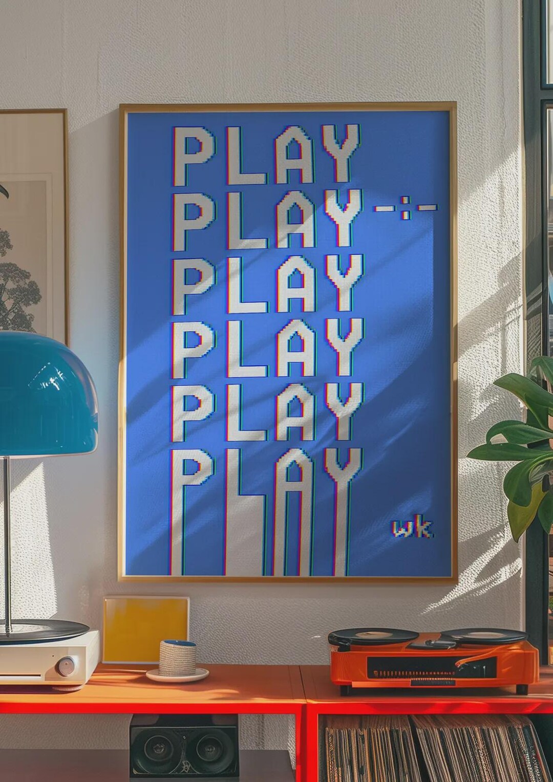 Press Play Retro Tech Poster, Home Office Decor (digital Download) - Etsy