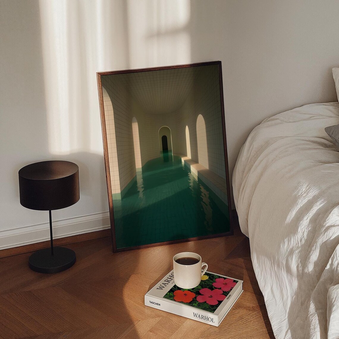 Liminal Space Pool Room Poster: Eerie Vaporwave Art - Etsy