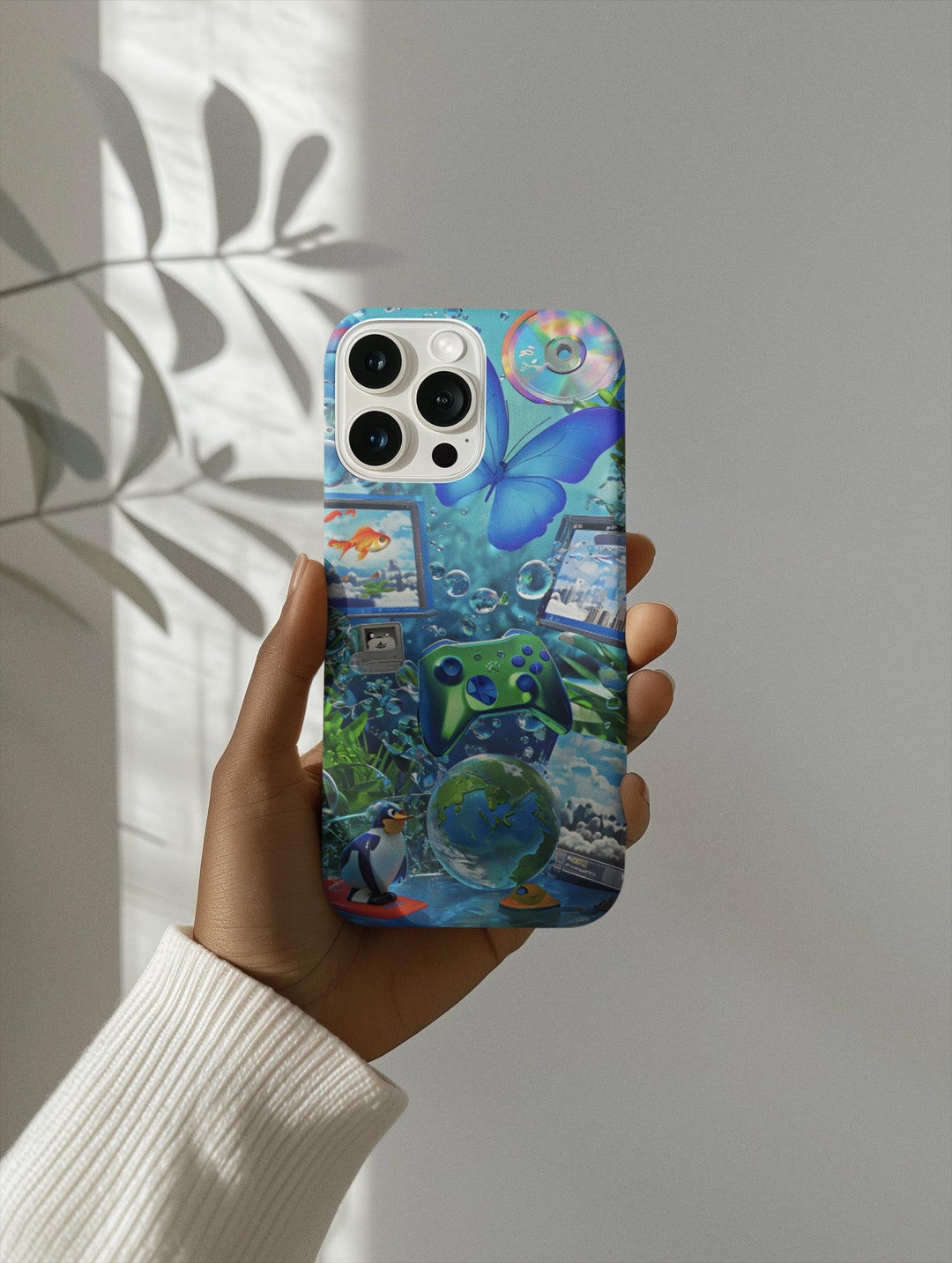 Frutiger Aero Phone Case, Cybercore Kidcore Design, Weirdcore Aesthetic ...