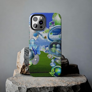 Frutiger Aqua Phone Case, Early 2000s Aesthetic, Tough iPhone Case ...