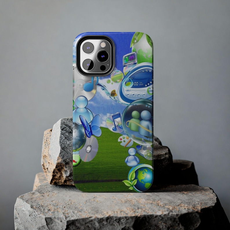 Frutiger Aqua Phone Case, Early 2000s Aesthetic, Tough iPhone Case ...