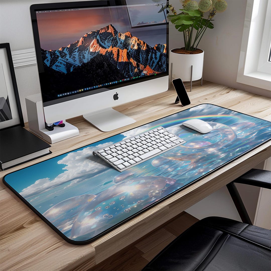 Frutiger Aero Desk Mat, Cute Mousepad, Vectorbloom Desk Decor, 2000s ...