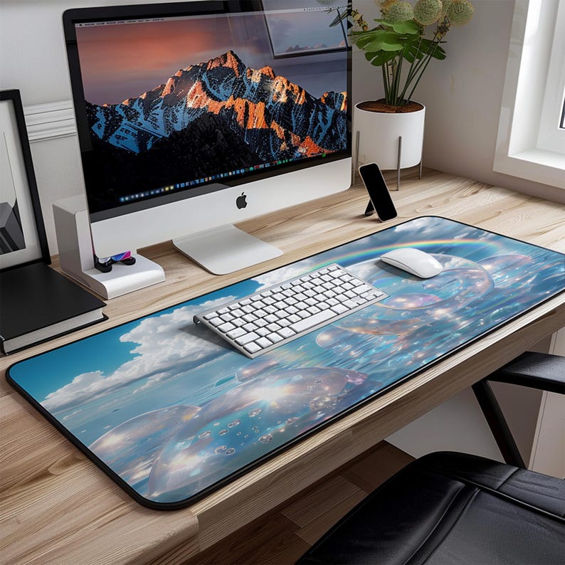 Frutiger Aero Desk Mat, Cute Mousepad, Vectorbloom Desk Decor, 2000s ...