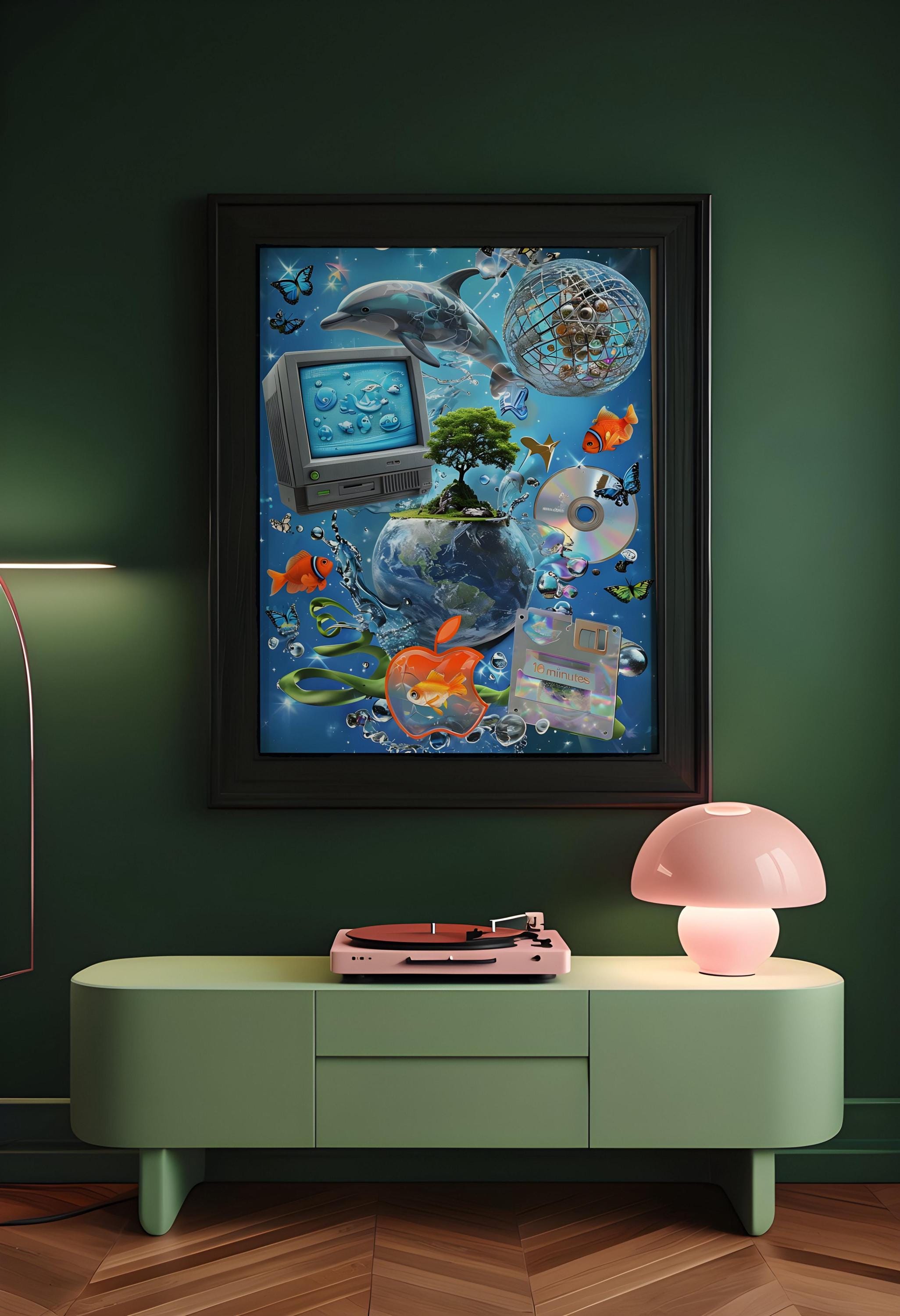 Frutiger Aero Print, Metro Decor, Cybercore Station, Y2K Poster ...