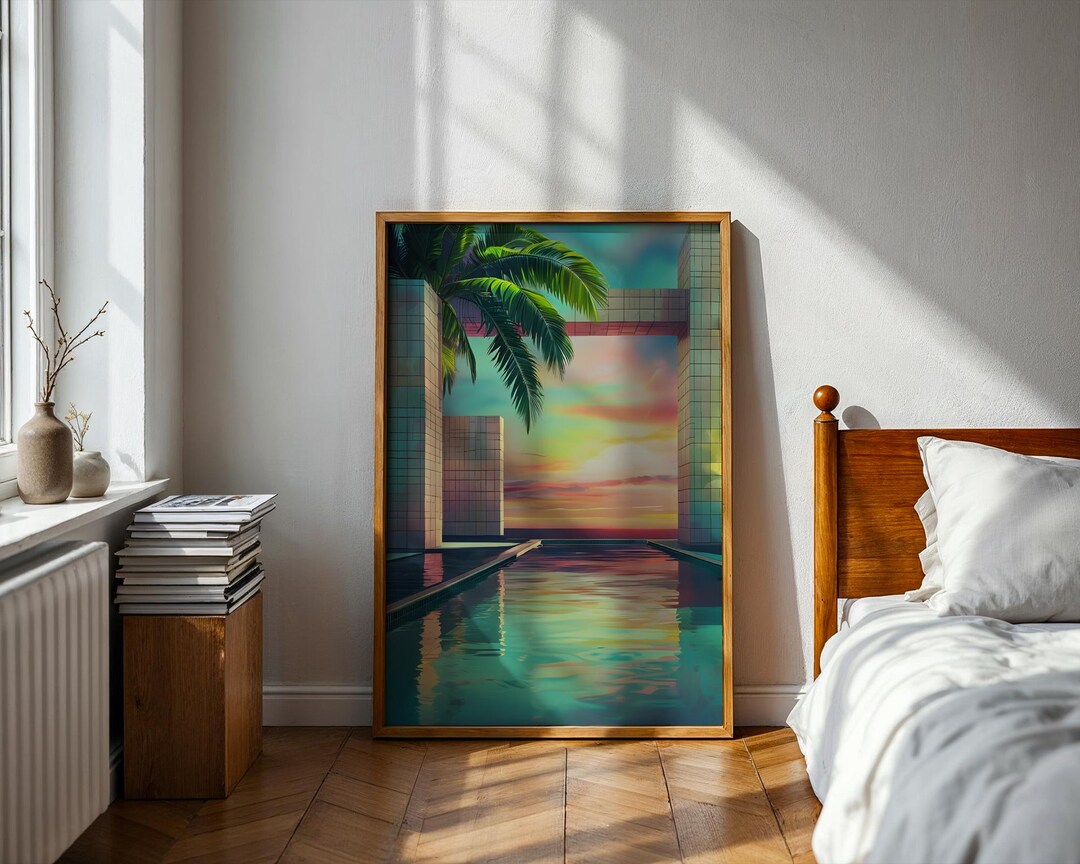 Vaporwave Poster, Dreamcore Dorm Decor, Synthwave Vibe, Art for Bedroom ...