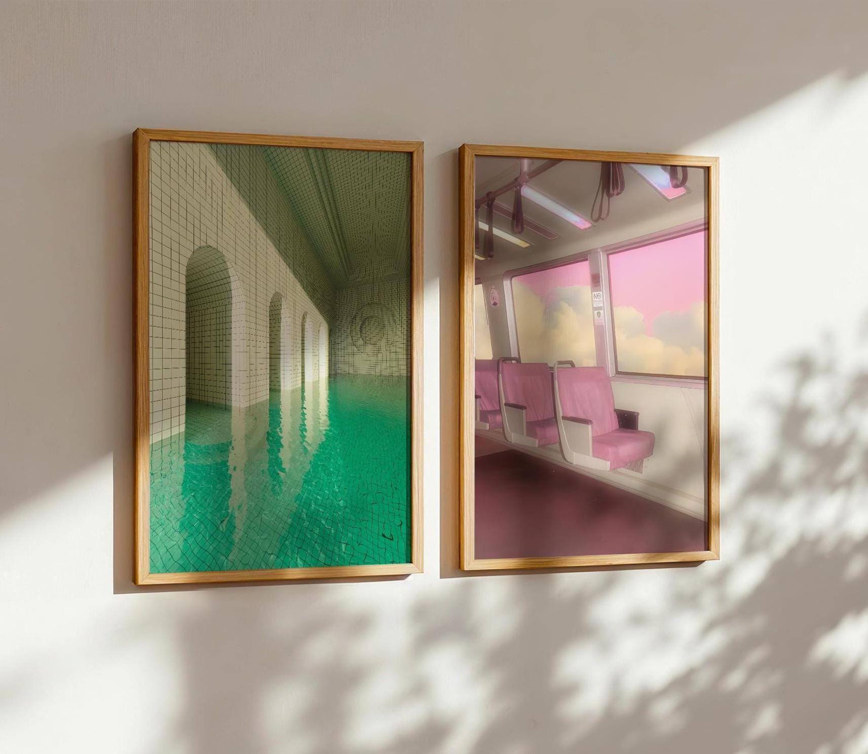 Liminal Space Pink Poster, Liminal Space Decor, Urban Exploration Art ...