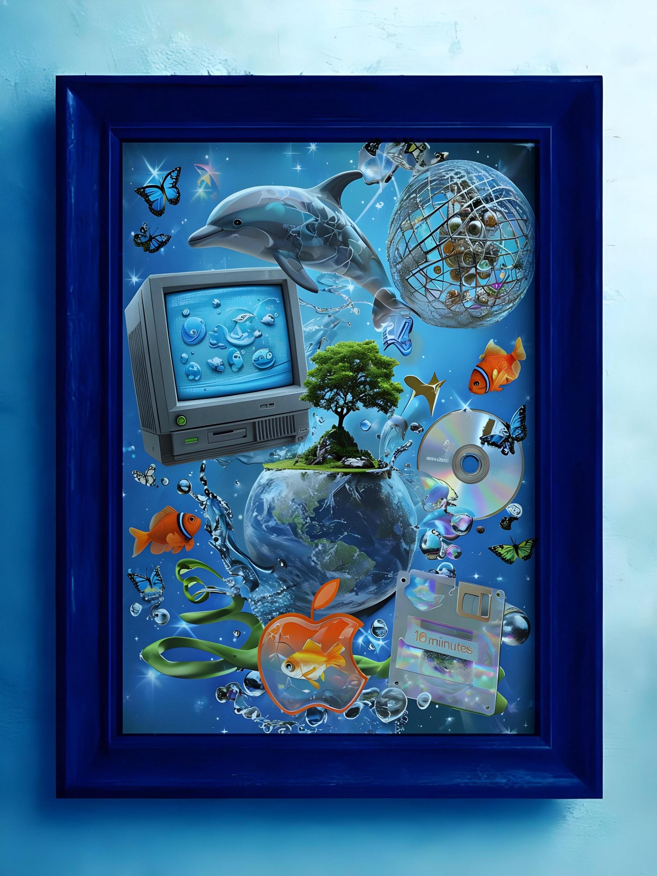 Frutiger Aero Print, Metro Decor, Cybercore Station, Y2K Poster ...