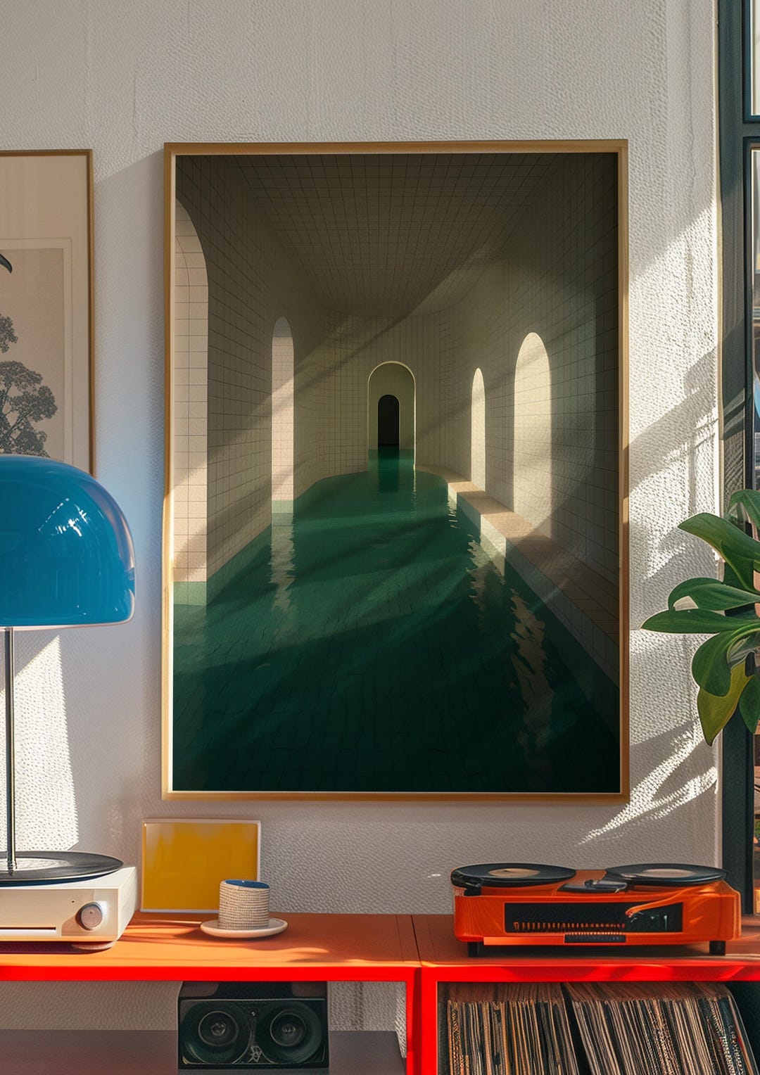 Liminal Space Pool Room Poster: Eerie Vaporwave Art - Etsy