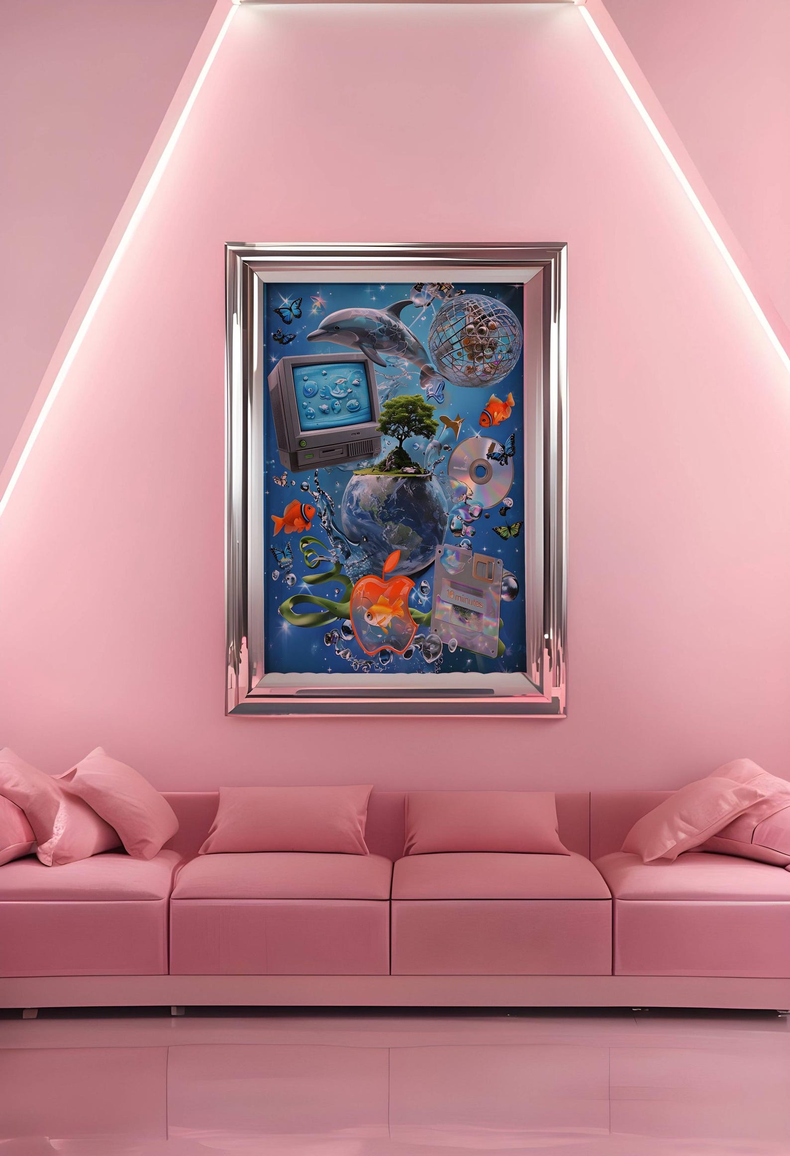 Frutiger Aero Print, Metro Decor, Cybercore Station, Y2K Poster ...