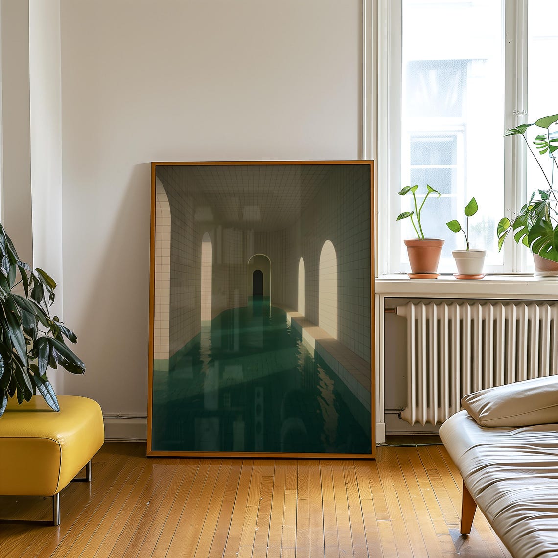 Liminal Space Pool Room Poster: Eerie Vaporwave Art - Etsy