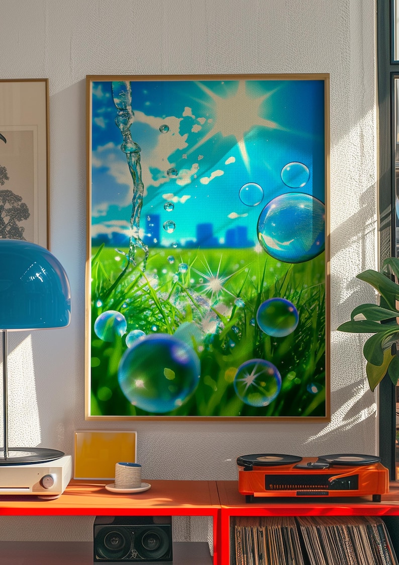 Frutiger Aero Aesthetic Poster, Glossy Y2K Wall Art (digital Download ...