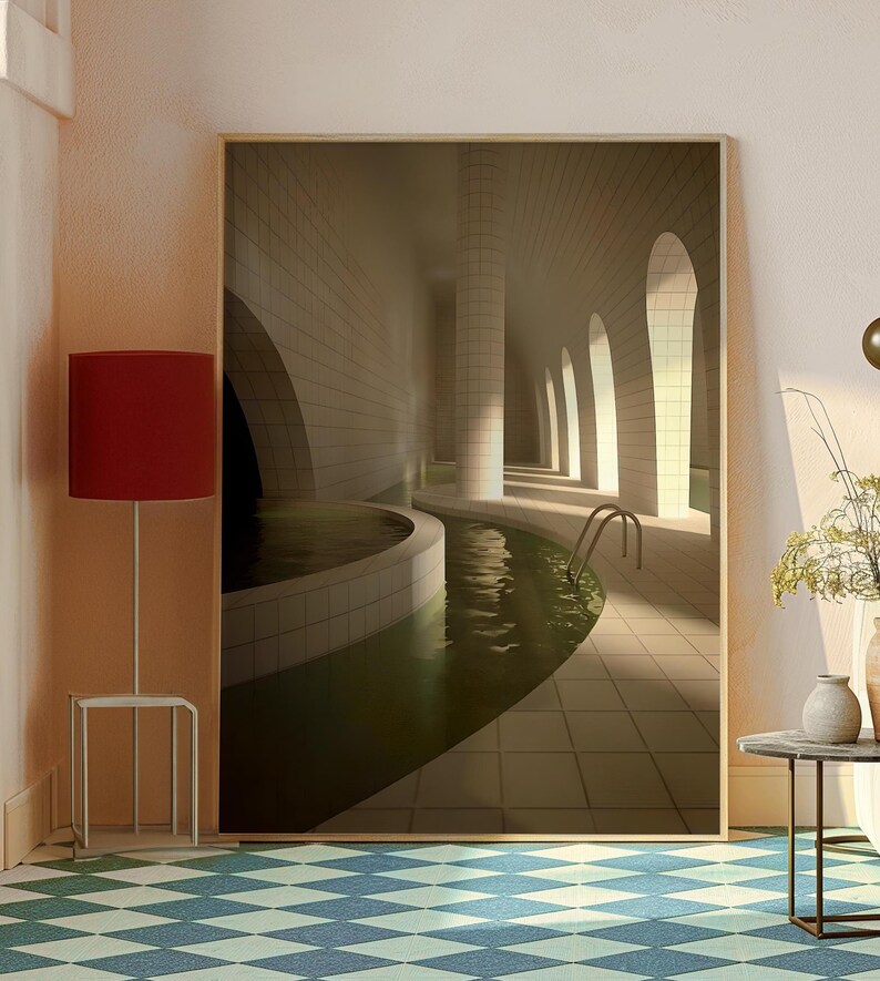Pool Rooms Poster, Liminal Space Decor, Urban Exploration Art ...