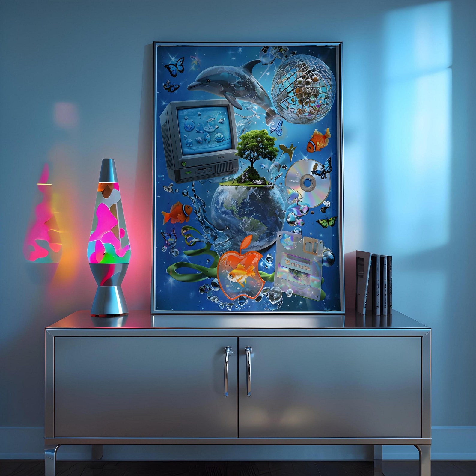 Frutiger Aero Print, Metro Decor, Cybercore Station, Y2K Poster ...