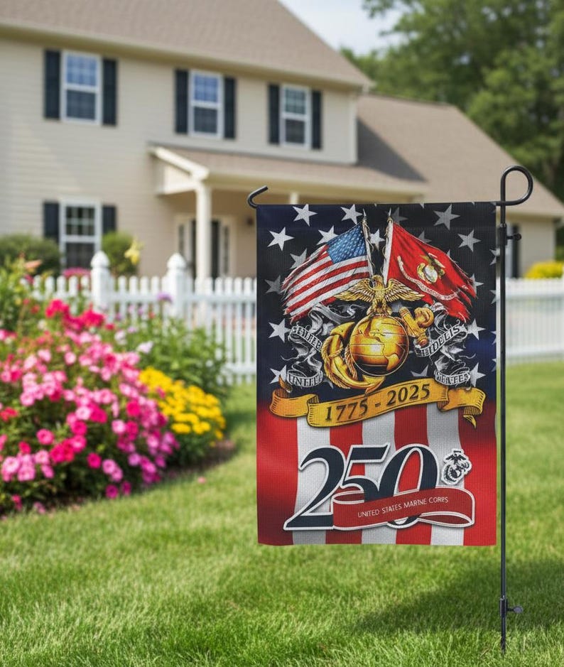 USMC 250th Anniversary Semper Fi Flag, 1775 2025 Remembrance Marine Corps Gifts, A True Patriot ...