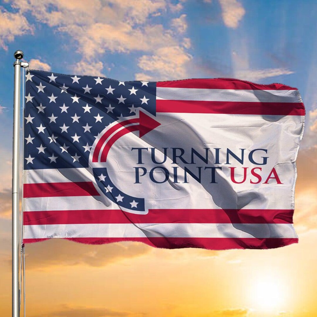 Bandera de EE. UU. de Turning Point, bandera estadounidense de Charlie ...