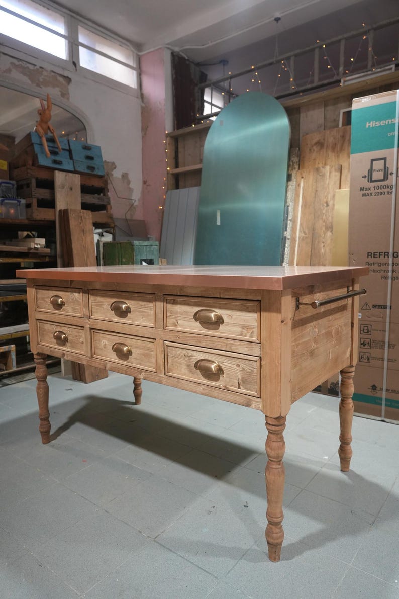 Bespoke Spindle Legged Kitchen Island - Etsy UK