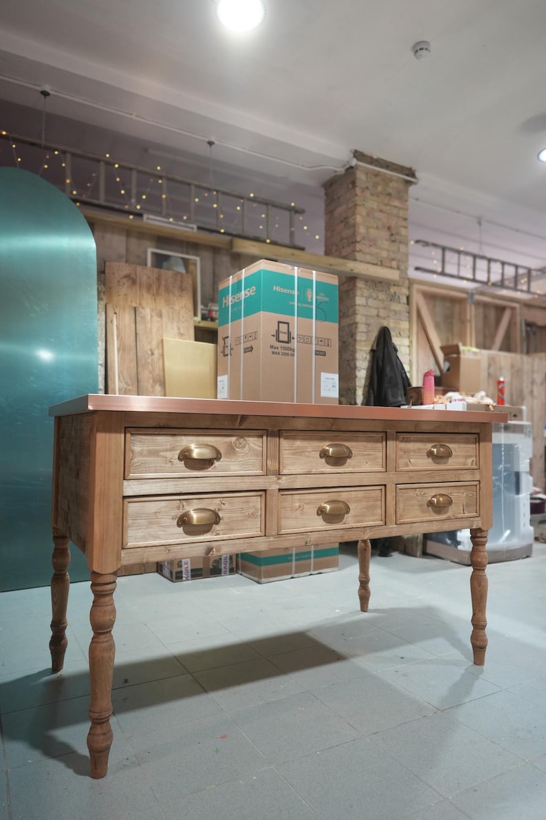Bespoke Spindle Legged Kitchen Island - Etsy UK
