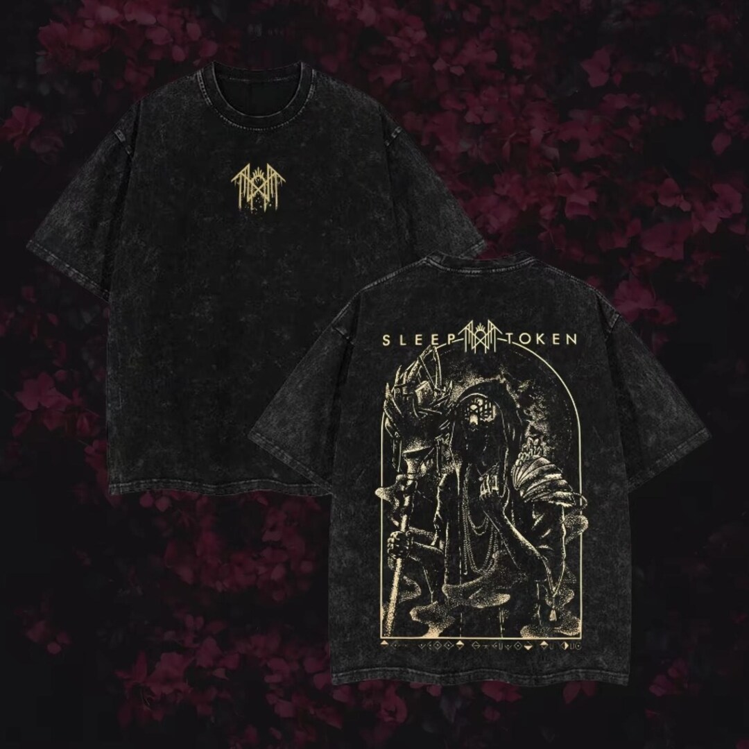 Sleep Token T-shirt Ver 001 – Gothic Metal Band Tee With Vintage Wash ...