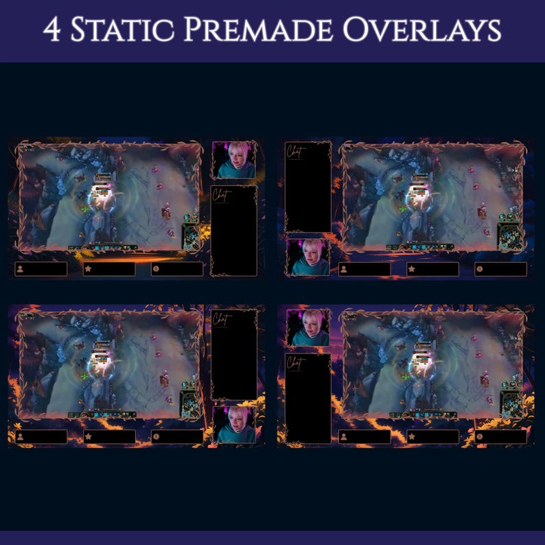 Animated Hidden Trail Twitch Overlay Pack, Sunset Forest Stream Package ...