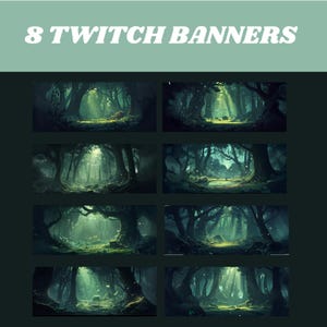 Green Forest Stream Package, Animated Overlays & Backgrounds, Twitch ...