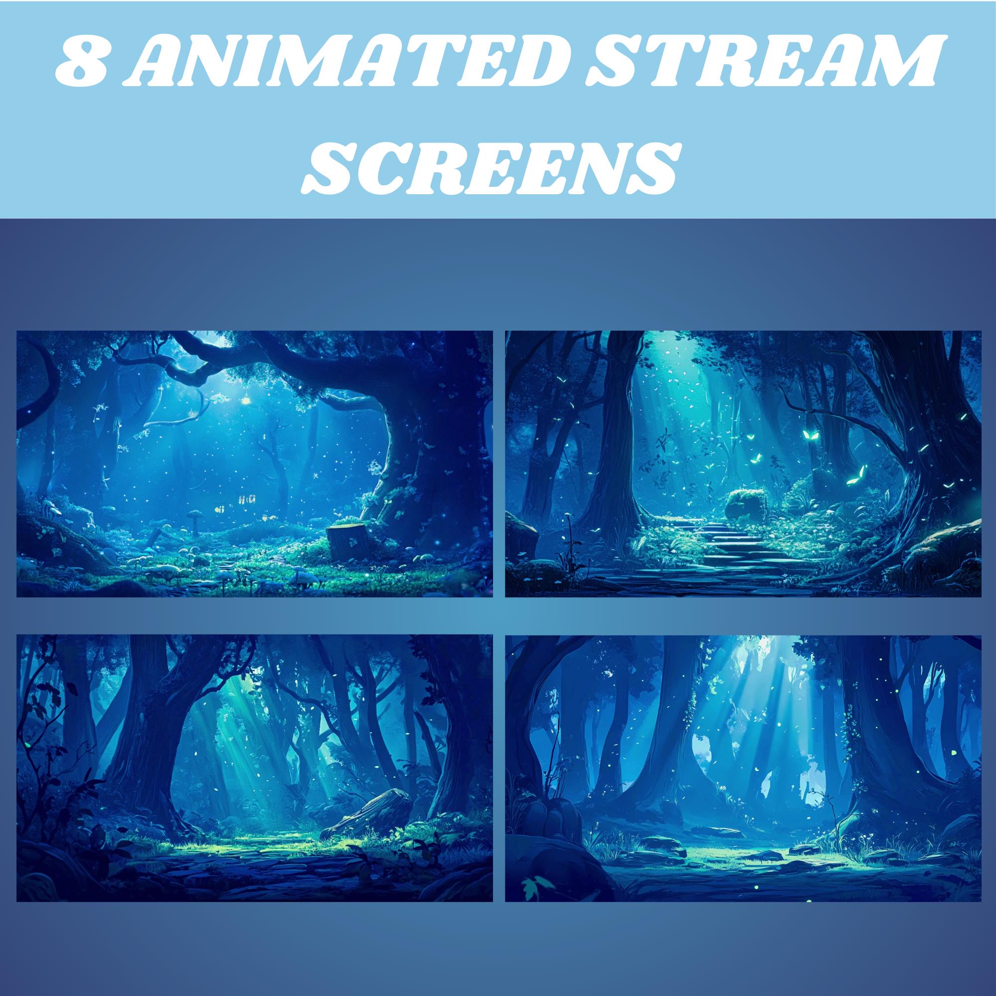 Blue Forest Stream Package: Animated Twitch Overlays & Banners (instant ...