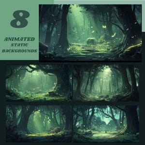 Green Forest Stream Package, Animated Overlays & Backgrounds, Twitch ...