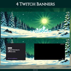Snow Cave Stream Pack, Winter Twitch Overlays, Animated Screens ...