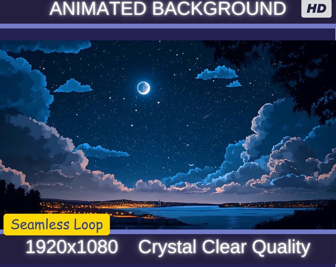 Celestial Night Animated Stream Background – Magical Twitch Wallpaper ...