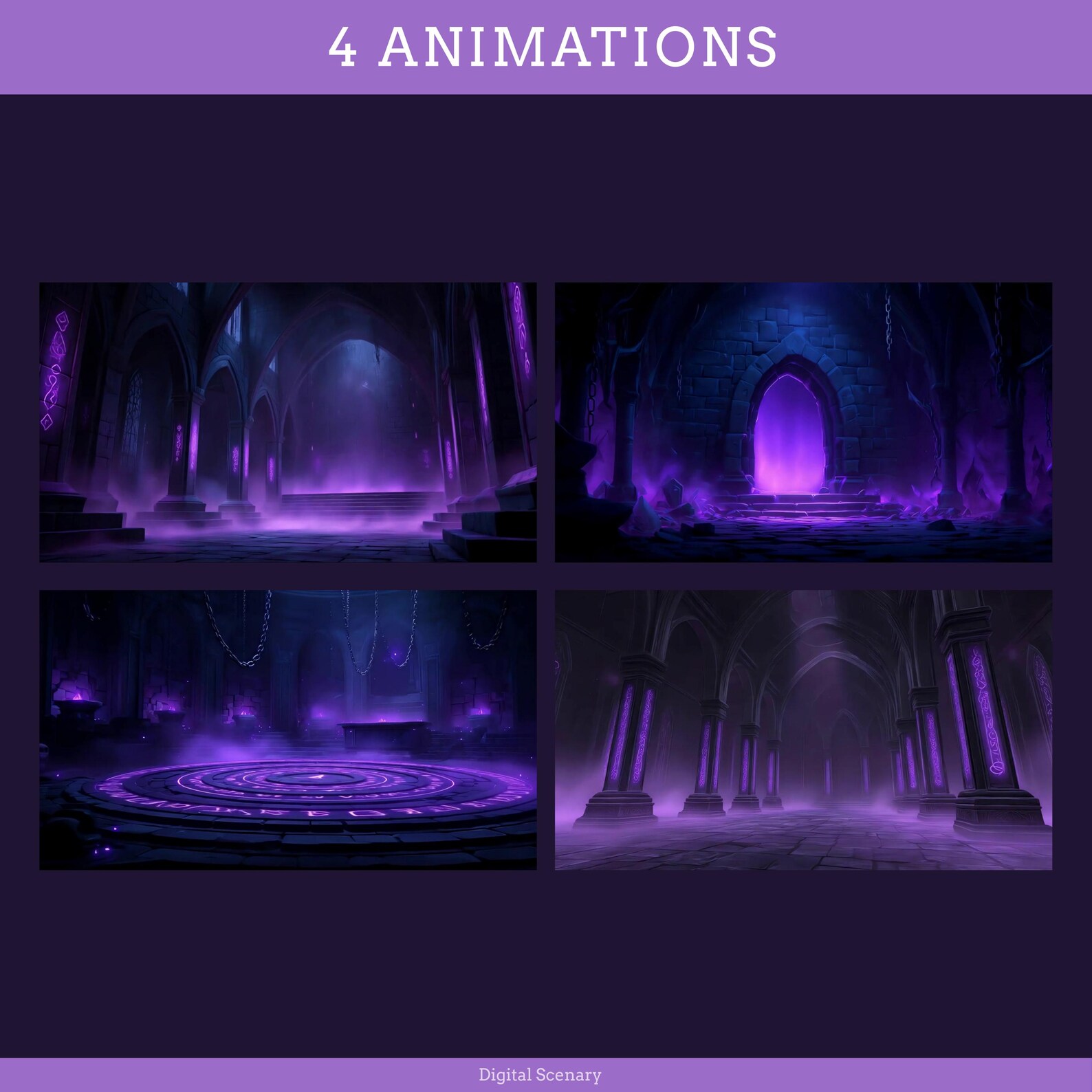 Animated Ancient Temple Stream Overlay Pack: Twitch/youtube/kick ...
