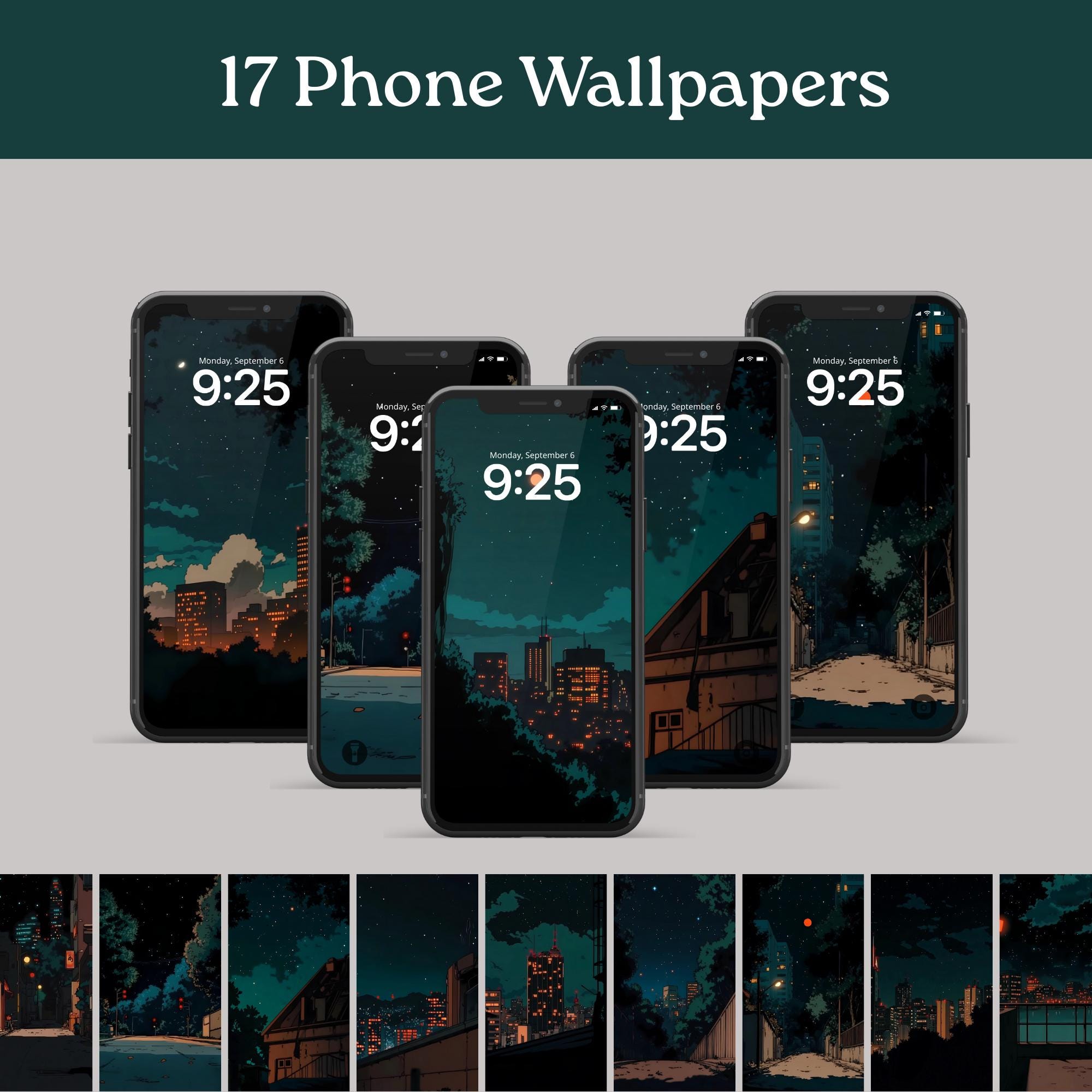 61 Dark Lo-fi Night Wallpaper Bundle, Moody Aesthetic, Anime Vibes ...