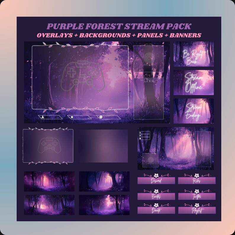 9 Bestseller Stream Overlay Packs Mega Bundle – Twitch Vtuber Animated ...