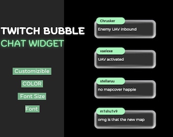 Classic Minimalist Chat Widget, Transperent Overlay , Twitch Widget ...