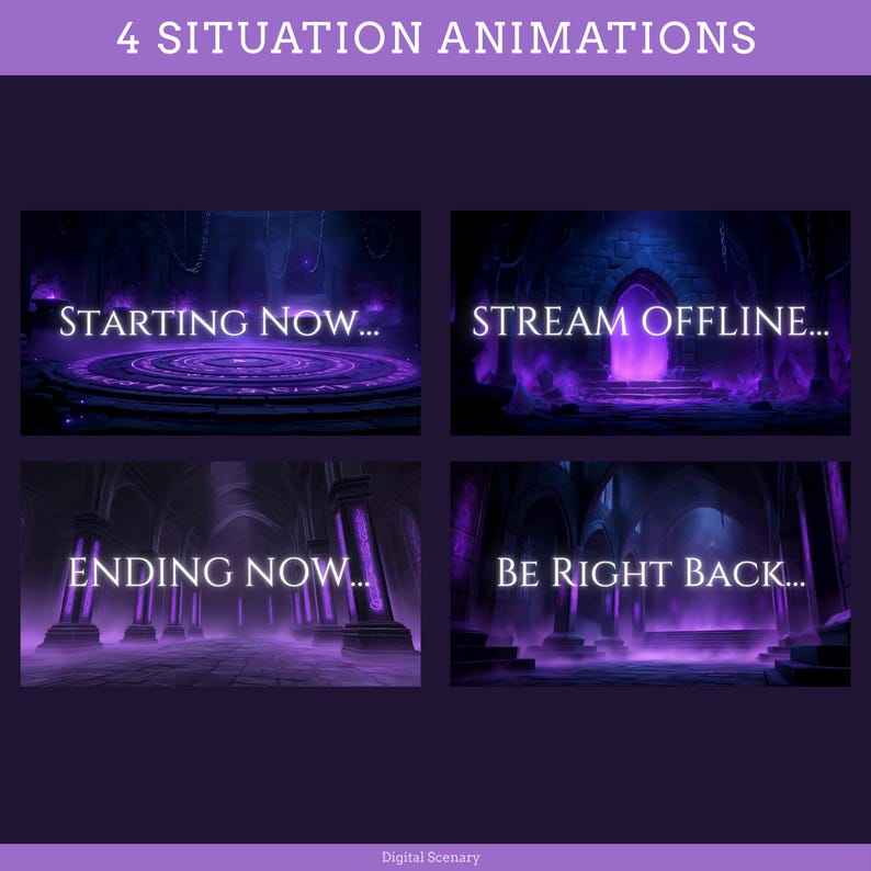 Animated Ancient Temple Stream Overlay Pack: Twitch/youtube/kick ...