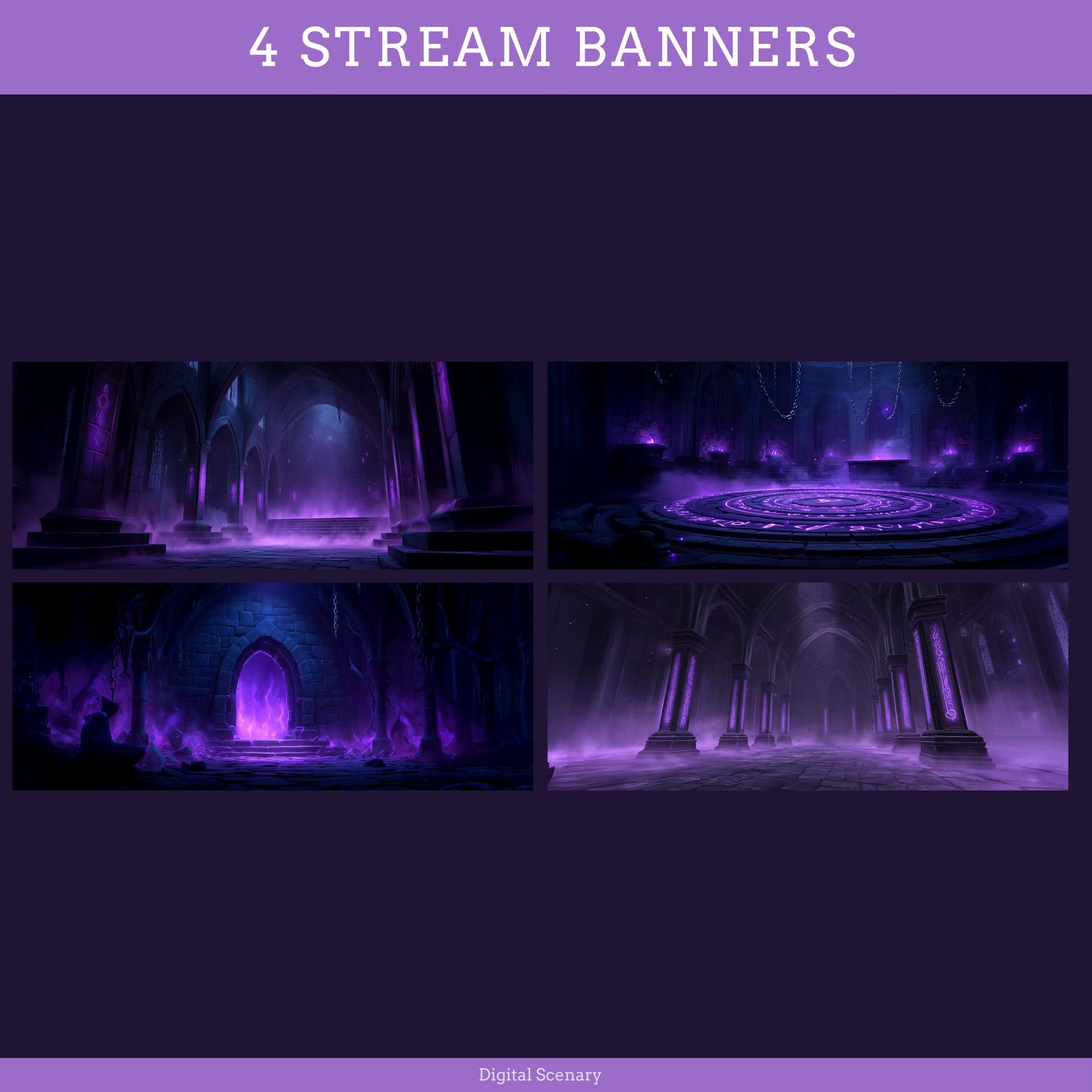 Animated Ancient Temple Stream Overlay Pack: Twitch/youtube/kick ...