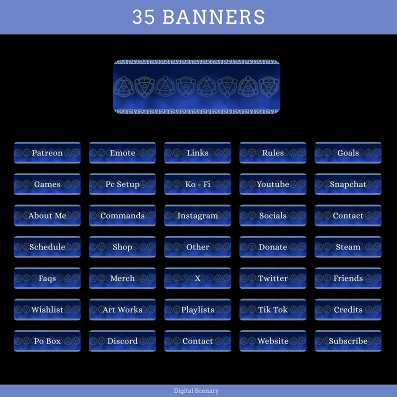 Ancient Temple Stream Overlay Pack: Fantasy Twitch Banners & Panels ...