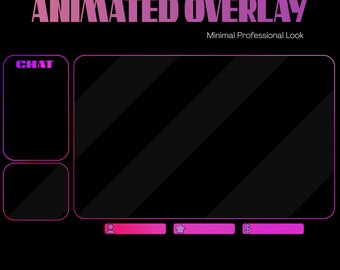 Animated Twitch Overlay | Professional Orange, Red Gradient Premade ...