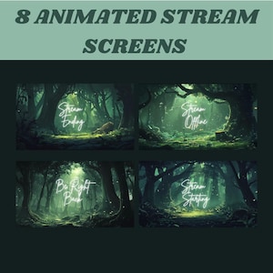 Green Forest Stream Package, Animated Overlays & Backgrounds, Twitch ...