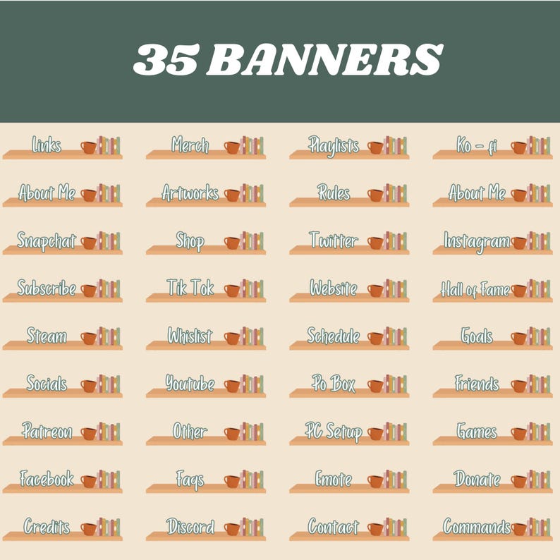 Anime Coffee Shop Twitch Streamer Pack: Animated Overlays & Banners - Etsy