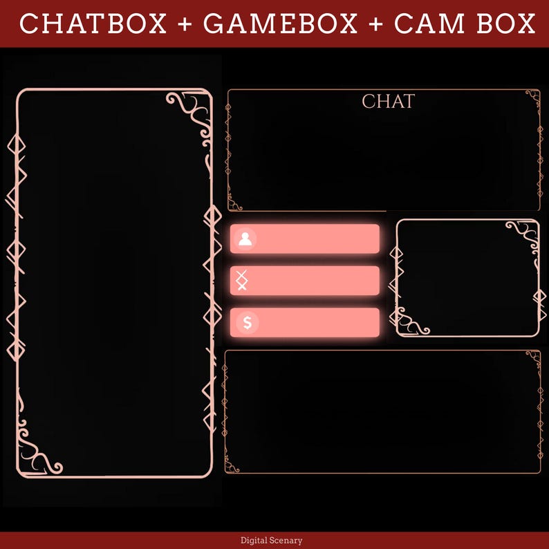 Ancient Temple Stream Overlay Pack: Animated Twitch Fantasy (instant ...