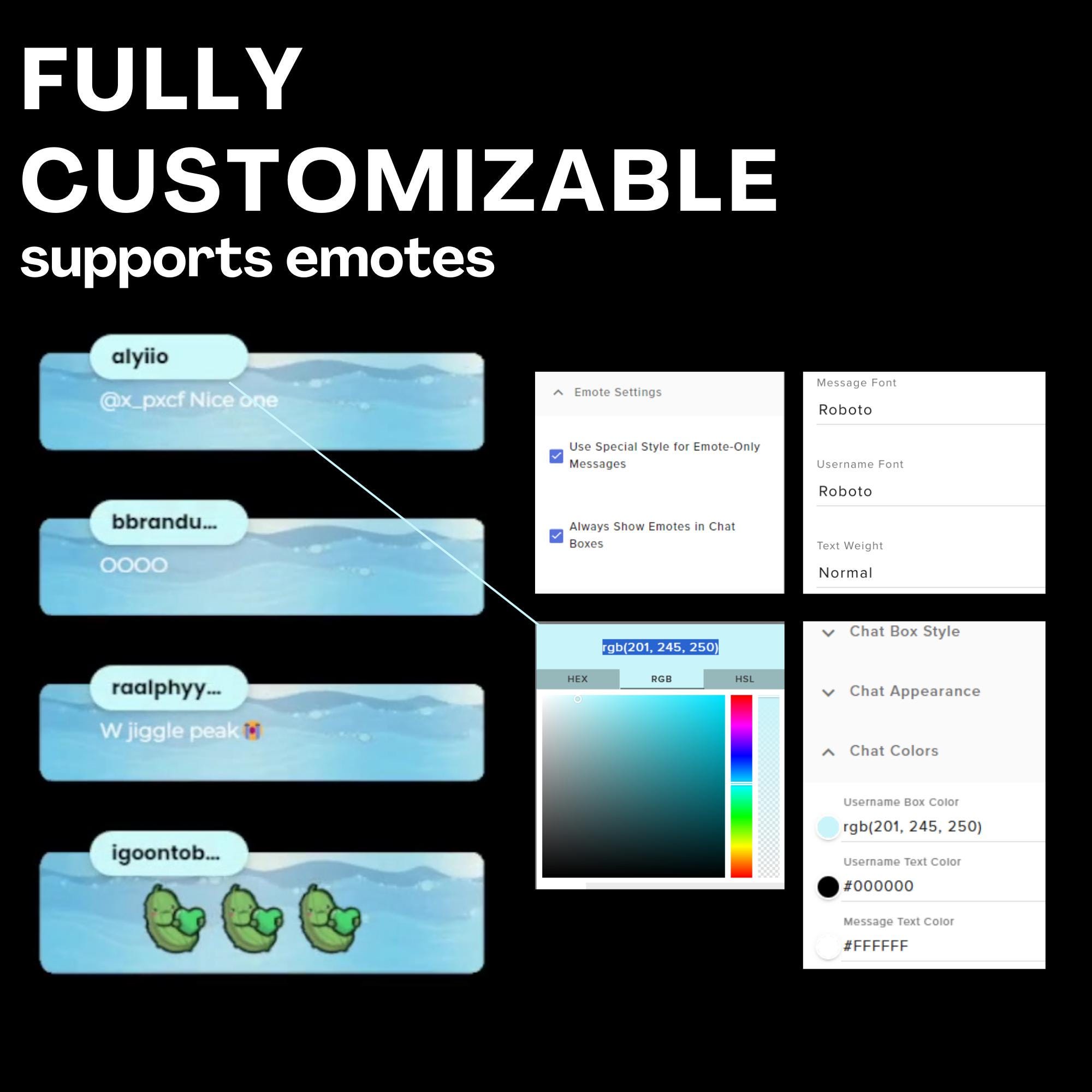 Animated Twitch Chat Widget: Silver Waves Theme, Custom CSS (instant ...